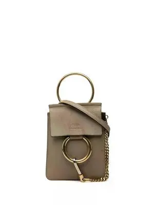 Chloé 2016 Mini Calfskin And Suede Faye Bracelet Bag Satchel - Brown