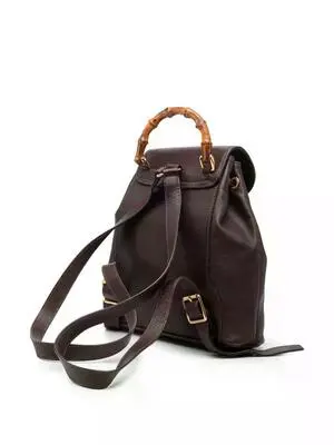Gucci 20th Century Mini Calfskin Bamboo Drawstring Backpack