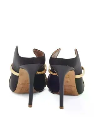 MALONE SOULIERS Maureen Metallic-strap Heeled Mules