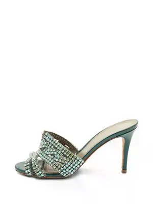 GINA Loren Crystal-embellished Sandals - Blue