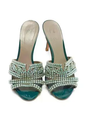 GINA Loren Crystal-embellished Sandals