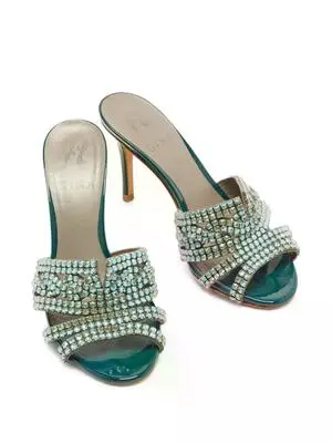 GINA Loren Crystal-embellished Sandals