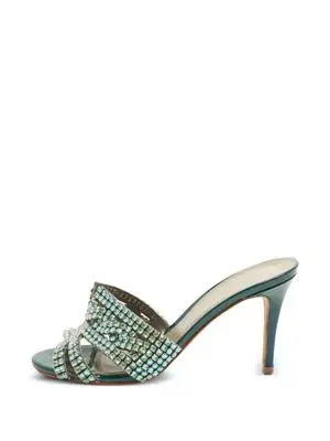 GINA Loren Crystal-embellished Sandals - Blue