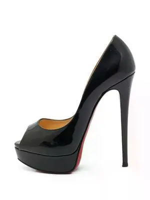 CHRISTIAN LOUBOUTIN New Very Prive Peep-toe Platform Pumps - Black