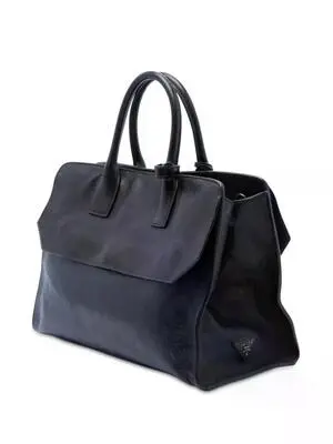 Prada 2010-2026 Glace Calf Sound Lock Top Handle Bag Satchel