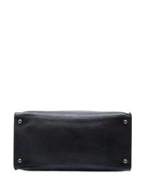 Prada 2010-2026 Glace Calf Sound Lock Top Handle Bag Satchel