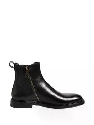 Dolce & Gabbana Side-zip Leather Ankle Boots - Black