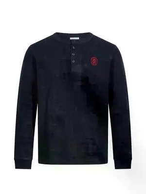 Drole De Monsieur Waffle-knit Embroidered T-shirt