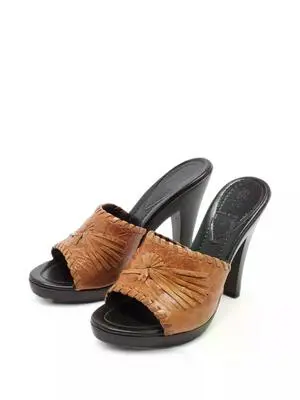 Fendi Whipstitch Platform Sandals