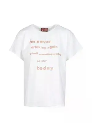 PRAYING Never Drinking Again Graphic-print T-shirt - White