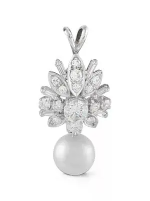 LB EXCLUSIVE Diamond And Pearl Pendant - Silver