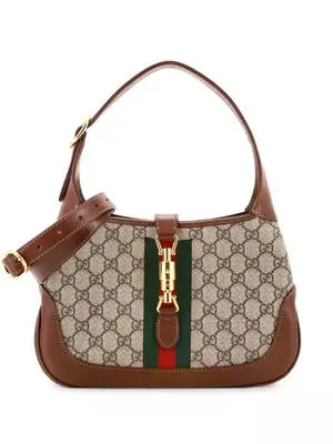 Gucci Jackie 1961 Gg Coated Canvas Small Hobo Bag - Brown