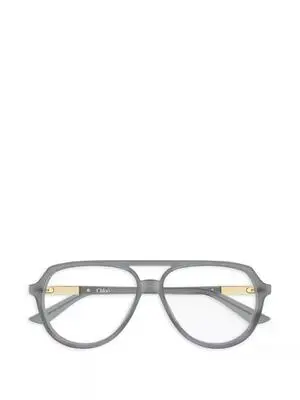 Chloé Pilot-frame Glasses - Grey