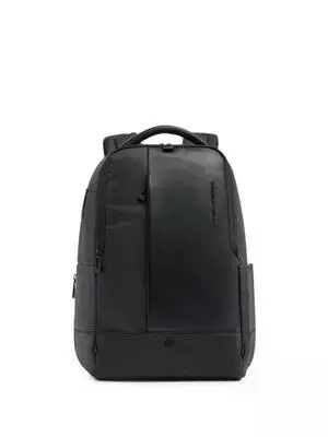 PIQUADRO Panelled Logo-debossed Backpack - Black