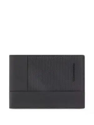PIQUADRO Panelled Bifold Wallet - Black