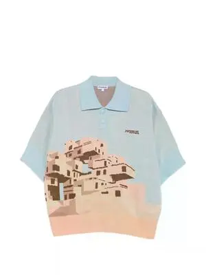 HOUSE OF ERRORS Logo-embroidered Polo Shirt - Blue