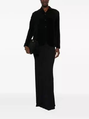 Apuntob Single-breasted Velvet Blazer