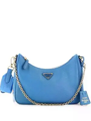 Prada Re-edition 2005 Shoulder Bag Saffiano Leather Small Crossbody Bag - Blue