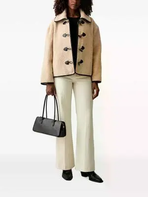 TWINSET Faux-fur Caban Coat With Frog Fasteners