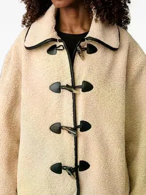 TWINSET Faux-fur Caban Coat With Frog Fasteners
