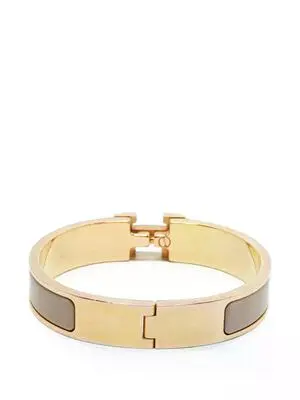 Hermès Clic H Enamel Bracelet Gold