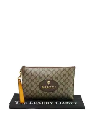 Gucci Neo Vintage Gg Supreme Pouch - Neutrals