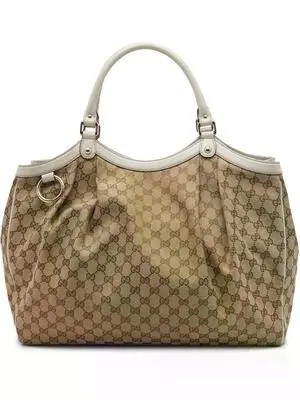 Gucci 2016-2026 Large Gg Canvas Sukey Tote Bag - Neutrals