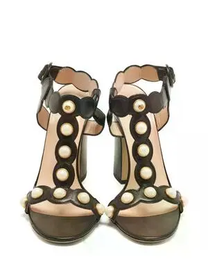Gucci Scalloped Pearl-embellished Sandals