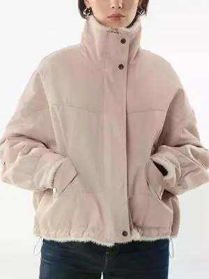 GIOVANNI PARIS Elton Reversible Faux Fur-collar Jacket - Neutrals