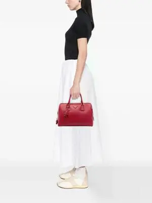 Prada 2013-2026 Saffiano Lux Convertible Bowler Bag Satchel
