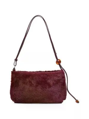 V°73 Faux-fur Shoulder Bag - Red