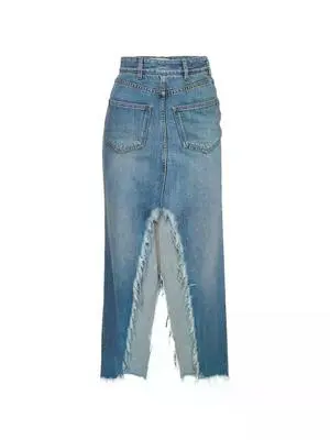 Givenchy 4g Distressed Frayed-hem Skirt