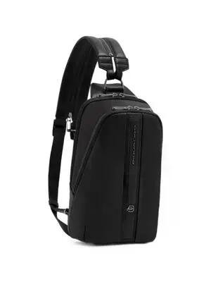 PIQUADRO Logo-plaque Convertible Backpack - Black