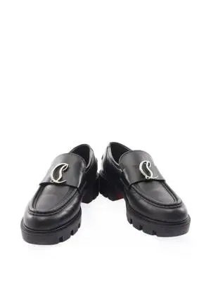 CHRISTIAN LOUBOUTIN 2010s Cl Mock Rug Loafers