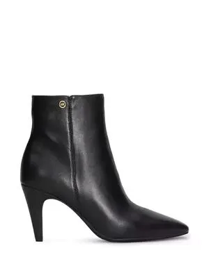 Michael Kors Daniela Pointed-toe Leather Ankle Boots - Black