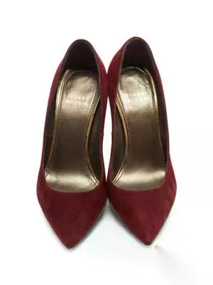STUART WEITZMAN Pointed-toe Leather Pumps