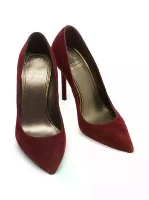 STUART WEITZMAN Pointed-toe Leather Pumps