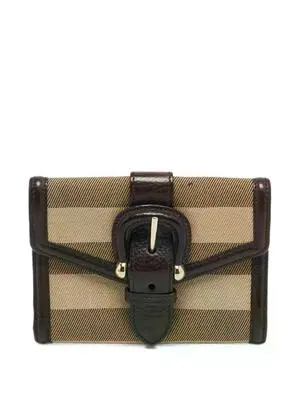 Burberry Check-pattern Buckle Wallet - Neutrals