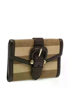 Burberry Check-pattern Buckle Wallet