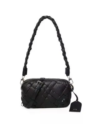 V°73 Tormalina Padded Woven-effect Shoulder Bag - Black
