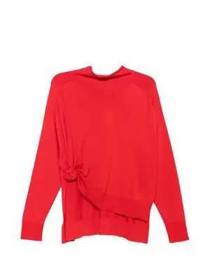 Magda Butrym Rosette-detail Asymmetric Sweater - Red