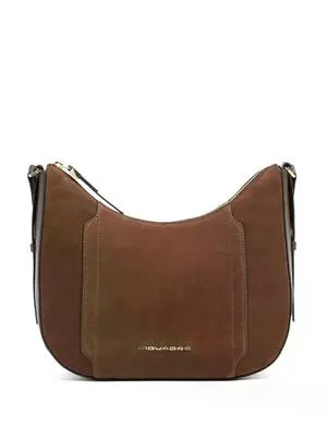 PIQUADRO Suede-panel Leather Mini Ipad® Shoulder Bag - Brown