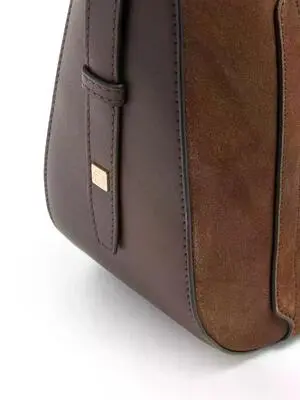 PIQUADRO Suede-panel Leather Mini Ipad® Shoulder Bag - Brown