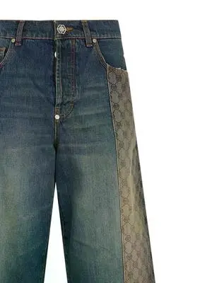Philipp Plein Monogram-insert Jeans - Blue