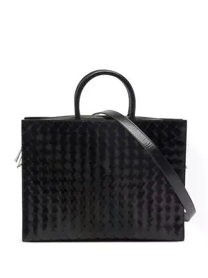 Bottega Veneta Intrecciato Briefcase - Black