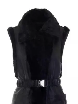 Liu Jo Faux-fur Trim Belted Jacket