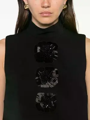 Max Mara Floral-motif Sleeveless Mini Dress