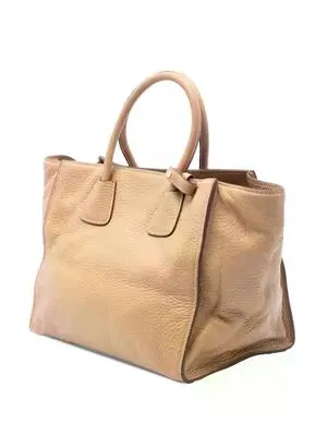 Prada 2010-2026 Vitello Daino Front Pocket Open Convertible Tote Satchel