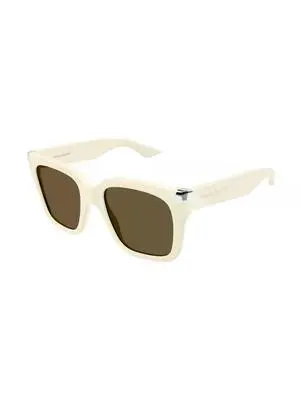 Alexander McQueen Square-frame Sunglasses - Neutrals