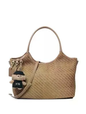 V°73 Zelda Woven-effect Shoulder Bag - Neutrals